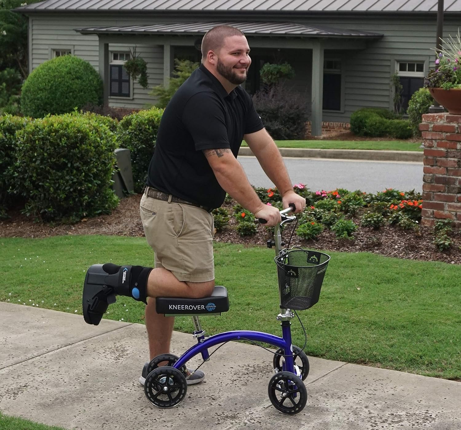 KneeRover Deluxe steerable Knee Walker Knee Scooter Knee Cycle Leg ...