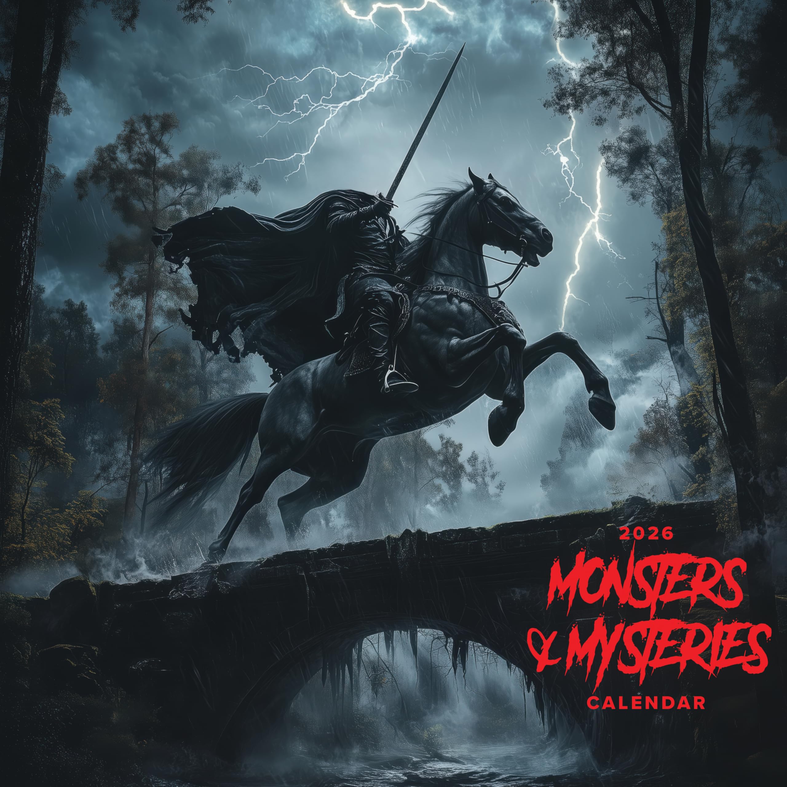 Mua 2026 Monsters & Mysteries Calendar - 12" x 12" - Featuring famous ...