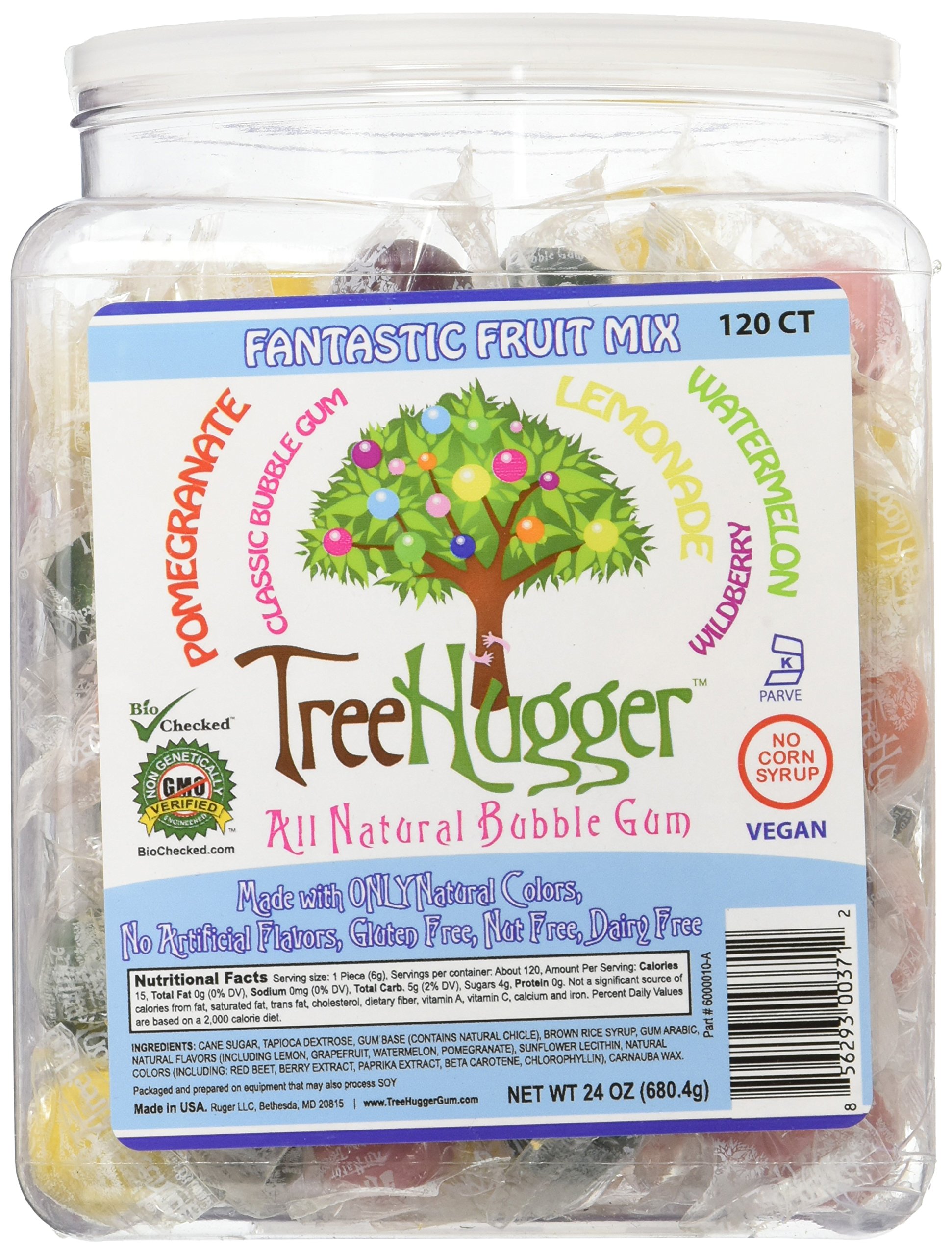 Amazon.com : Tree Hugger Bubble Gum, Citrus Berry, 120 Count : Grocery ...