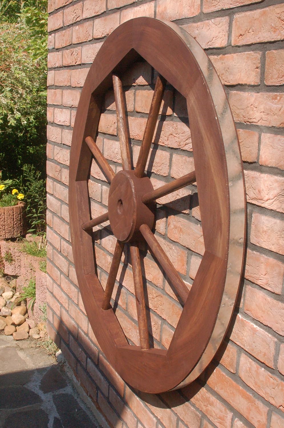Großes rustikales Wagenrad 1 m: Amazon.de: Garten