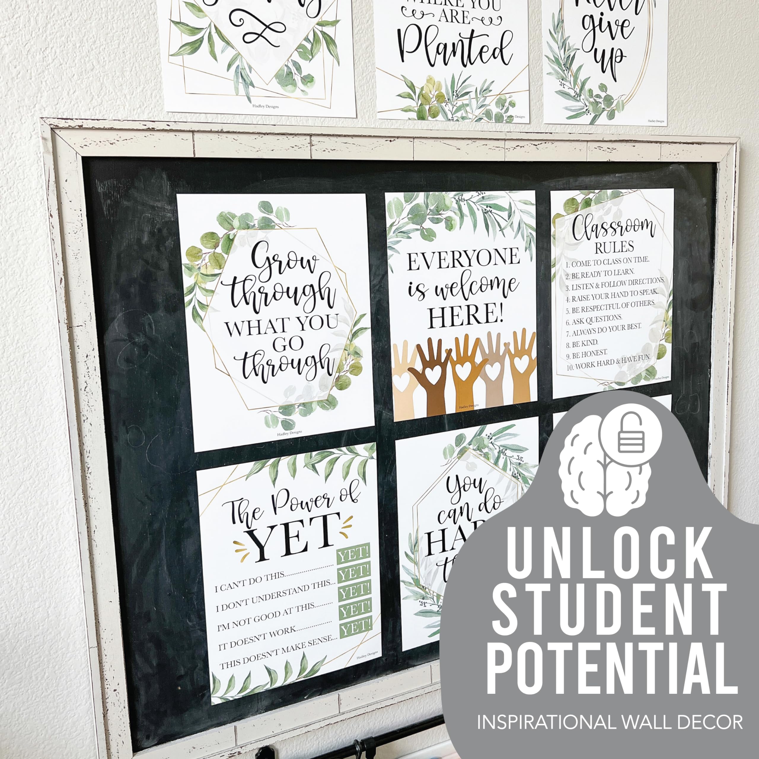 Mua Hadley Designs Motivational Posters for Classroom - 9 Growth ...