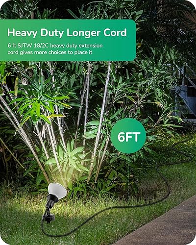 Exterior Flood Light Socket Extensions EDISHINE 120V Christmas