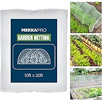 ROUDJER Insect Netting for Garden 9.8Ft x 33Ft, Ultra Fine Reusable ...