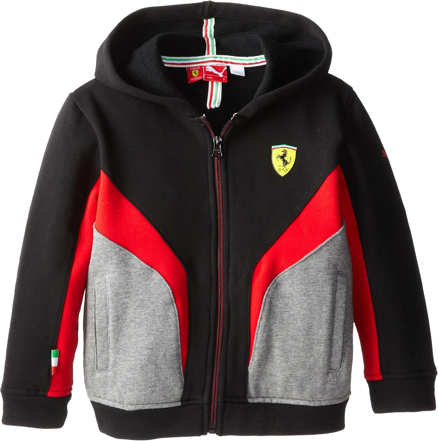 Amazon.com: PUMA Little Boys' Ferrari Sweat Jacket, Black, 6: Clothing