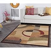 Amazon.com: Universal Rugs 107748 Multi 6` Round Area Rug, 5-Feet 3 ...