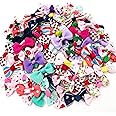 Amazon.com: 100 Pcs Mini Grosgrain Ribbon Bow Flowers Craft Ribbon Bow Appliques Small Bows for ...