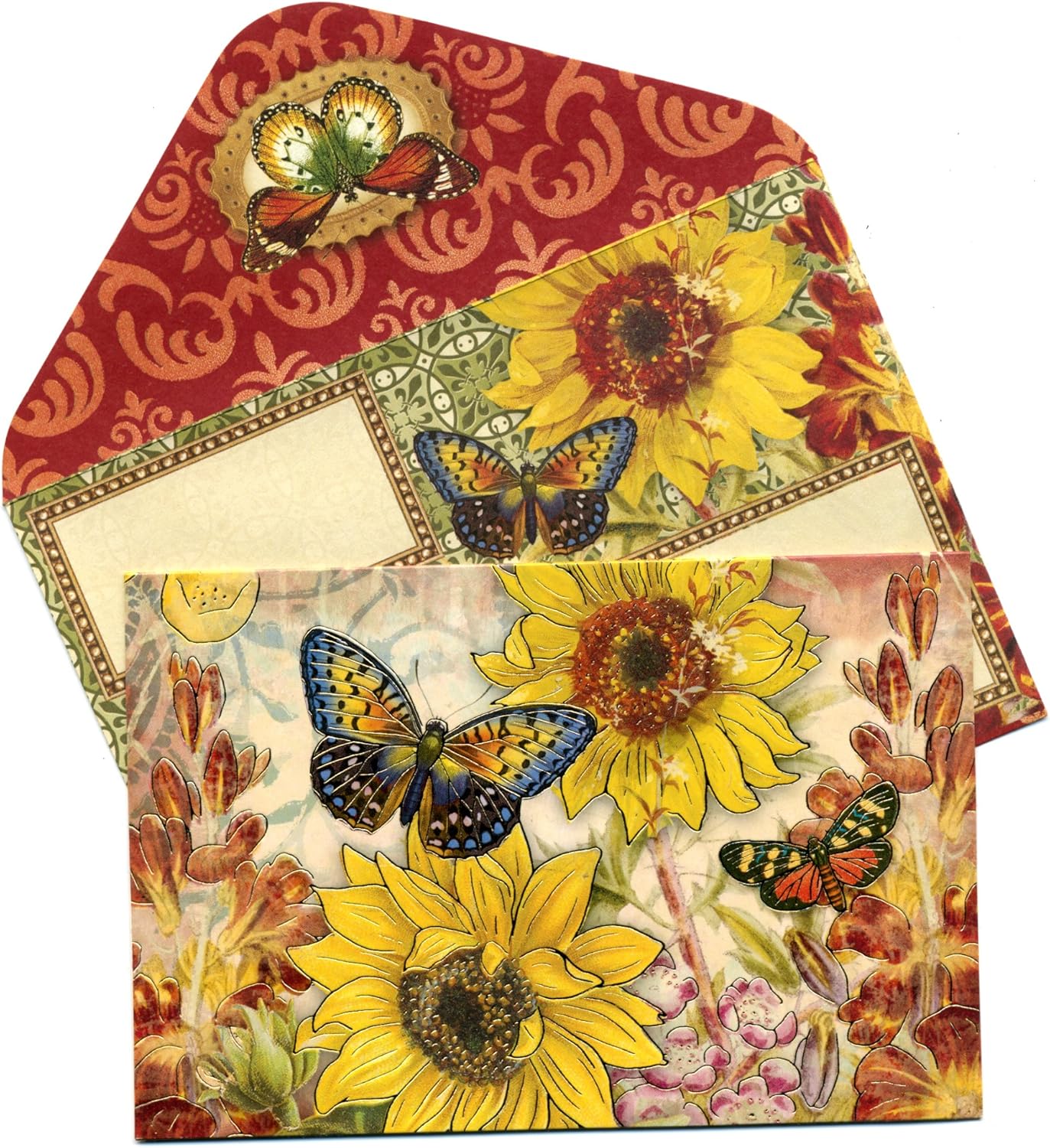 Amazon.com : Punch Studio Boxed Note Cards Sunflowers 74800 : Office ...