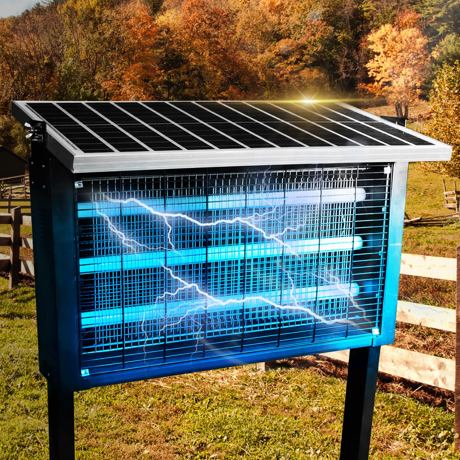 Powerful Super Large Solar Bug Zapper Outdoor for 8000 sq.ft, Poartable ...