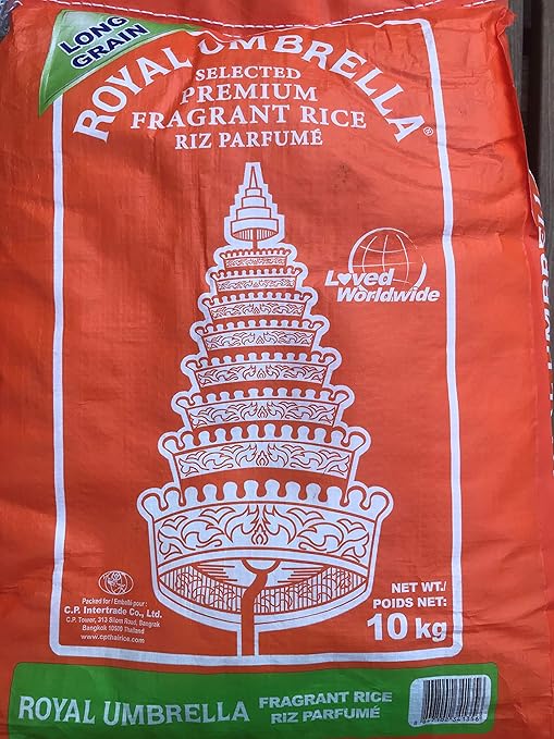 Royal Umbrella Premium Fragrant Rice - Long Grain 10KG: Amazon.co.uk ...