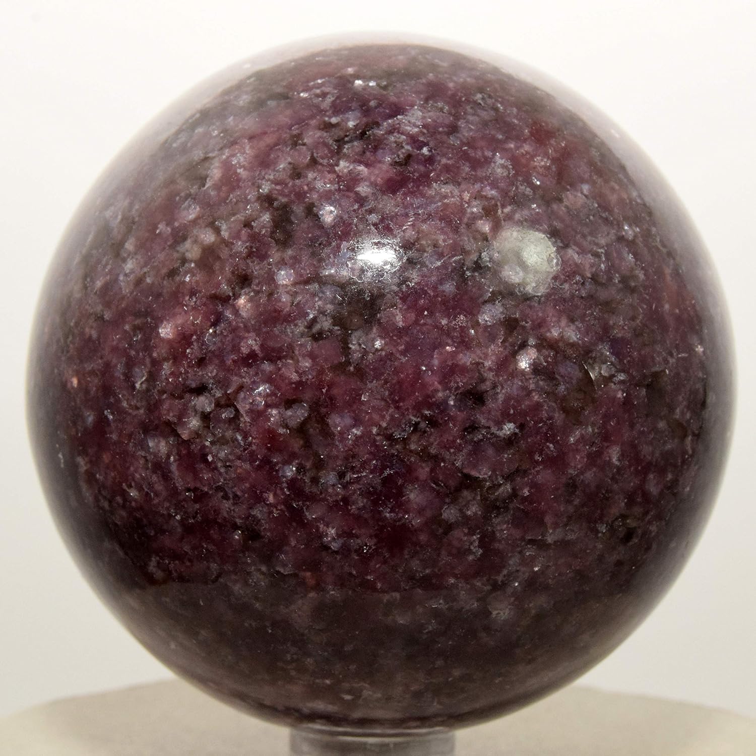 Amazon.com: 2.6" Rich Purple Lilac Lepidolite Sphere Natural Sparkling ...