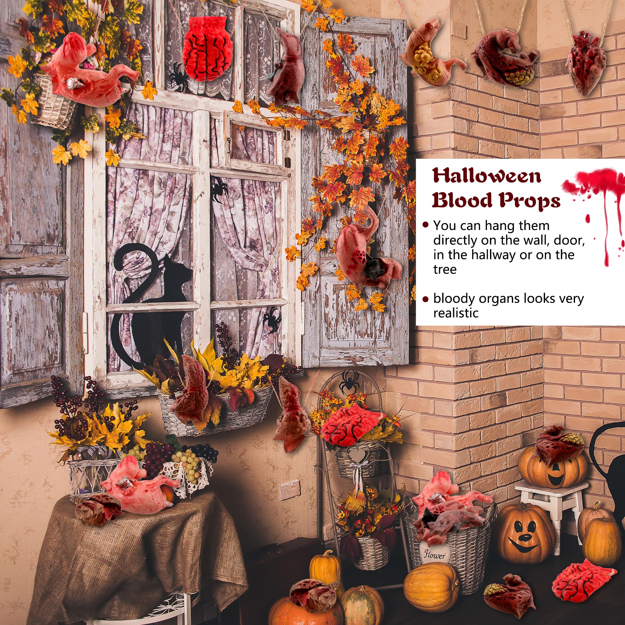 Mua Cagemoga 10 Pieces Halloween Blood Body Parts Realistic Scary Fake ...