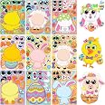 JOYIN 36 Pcs Easter Make A Face Stickers, Easter Chick Bunny Ship Egg ...