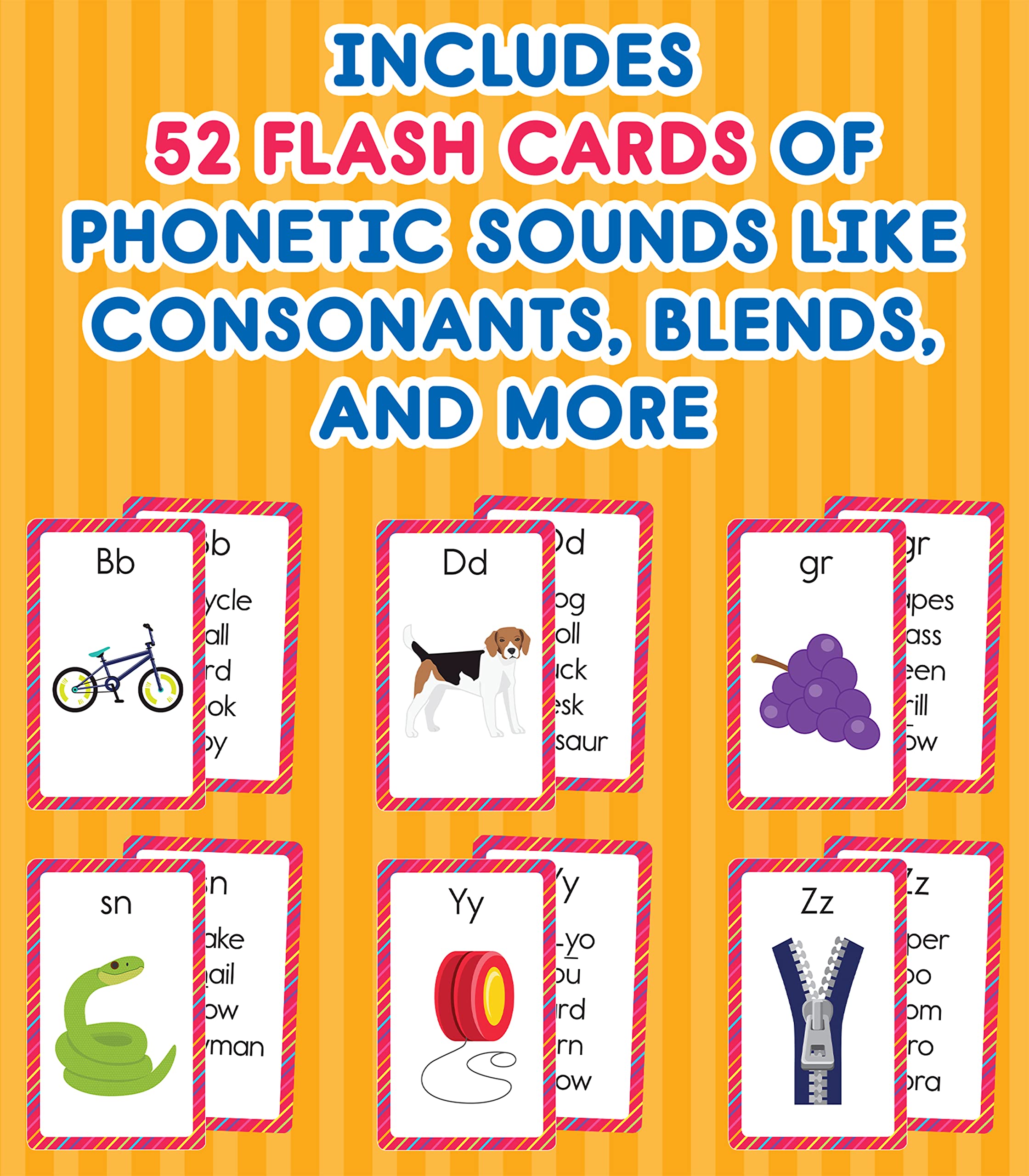 Mua Carson Dellosa Phonics Flash Cards for Kids Ages 4-8, Sound ...