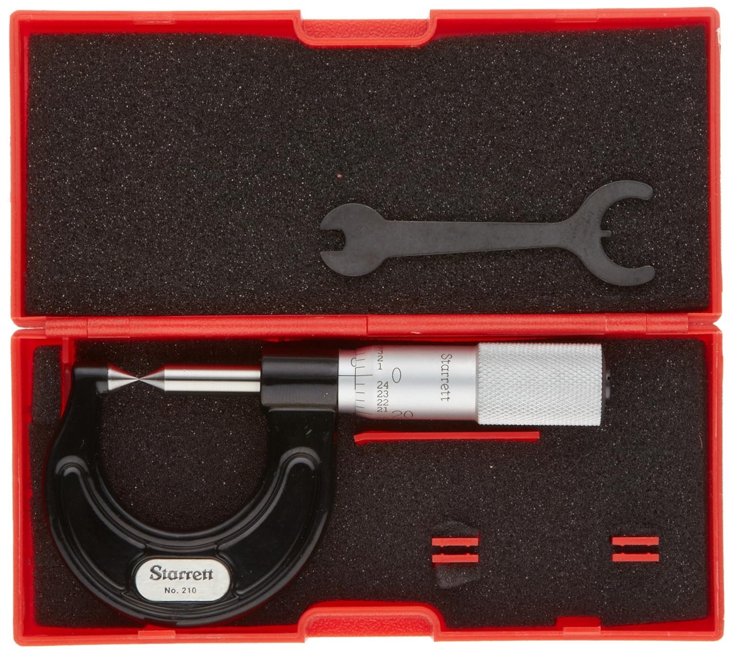 Starrett 210AP Screw Thread Comparator Micrometer Plain Thimble 0.001 ...