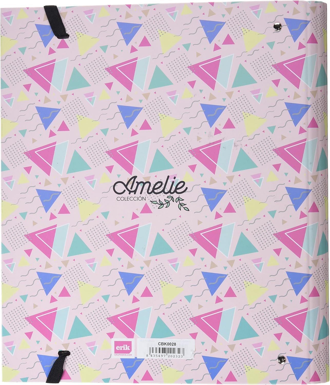 Official Amelie Classic Pink 4 Ring Binder – Premium A4 Folder Ring ...