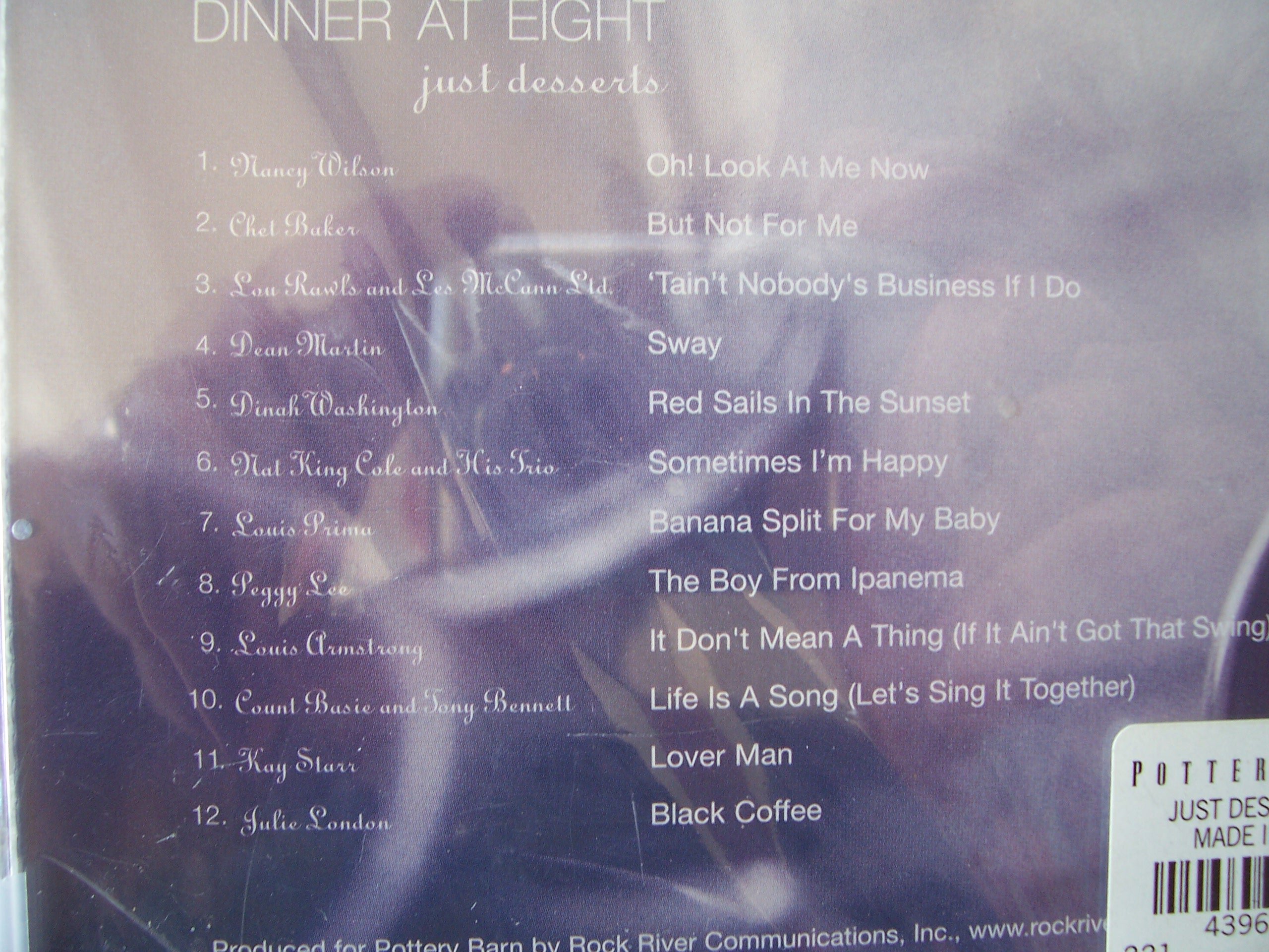 Dinner At Eight Pottery Barn