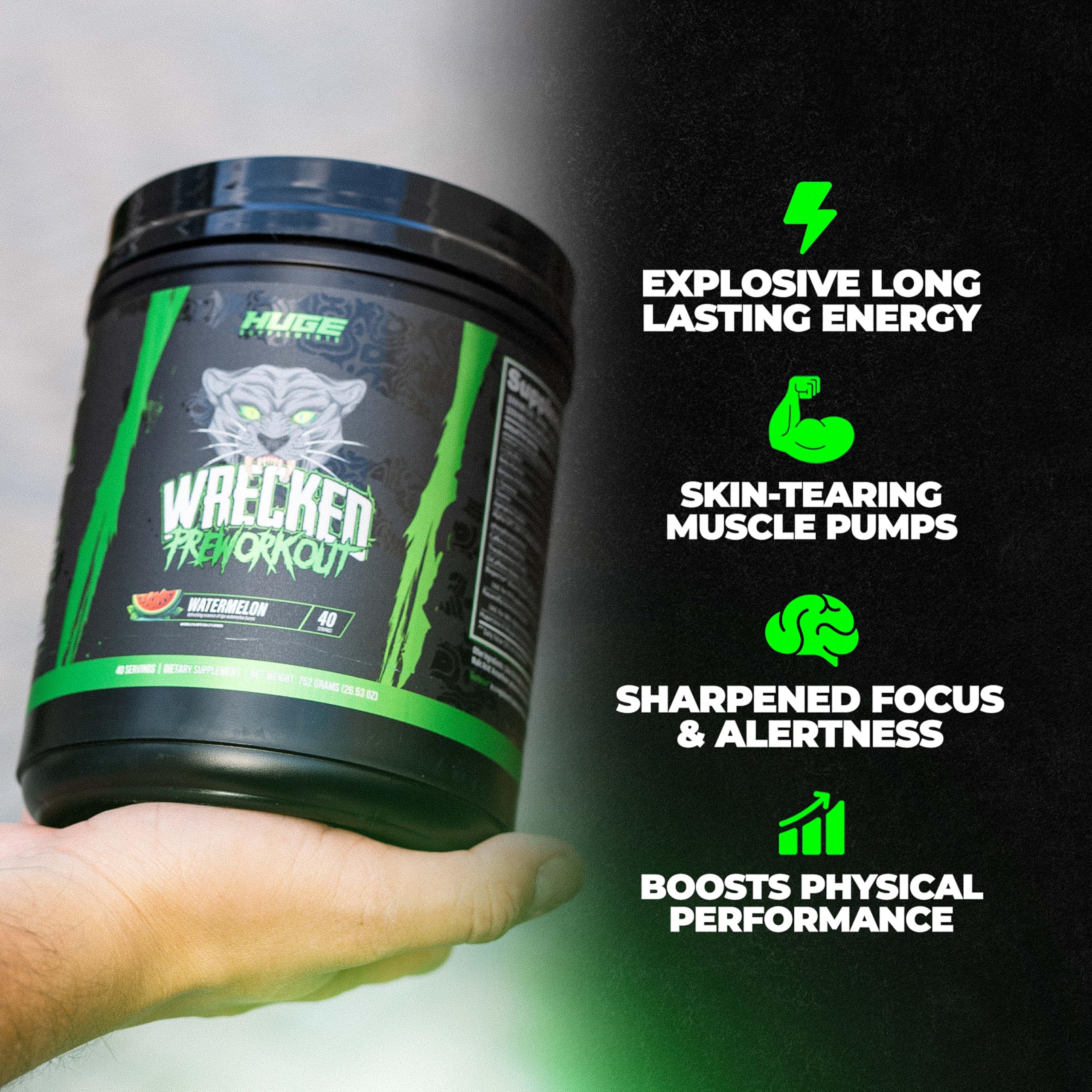 Mua Wrecked Pre Workout Powder, Advanced Formula, Boosts Energy, Focus ...