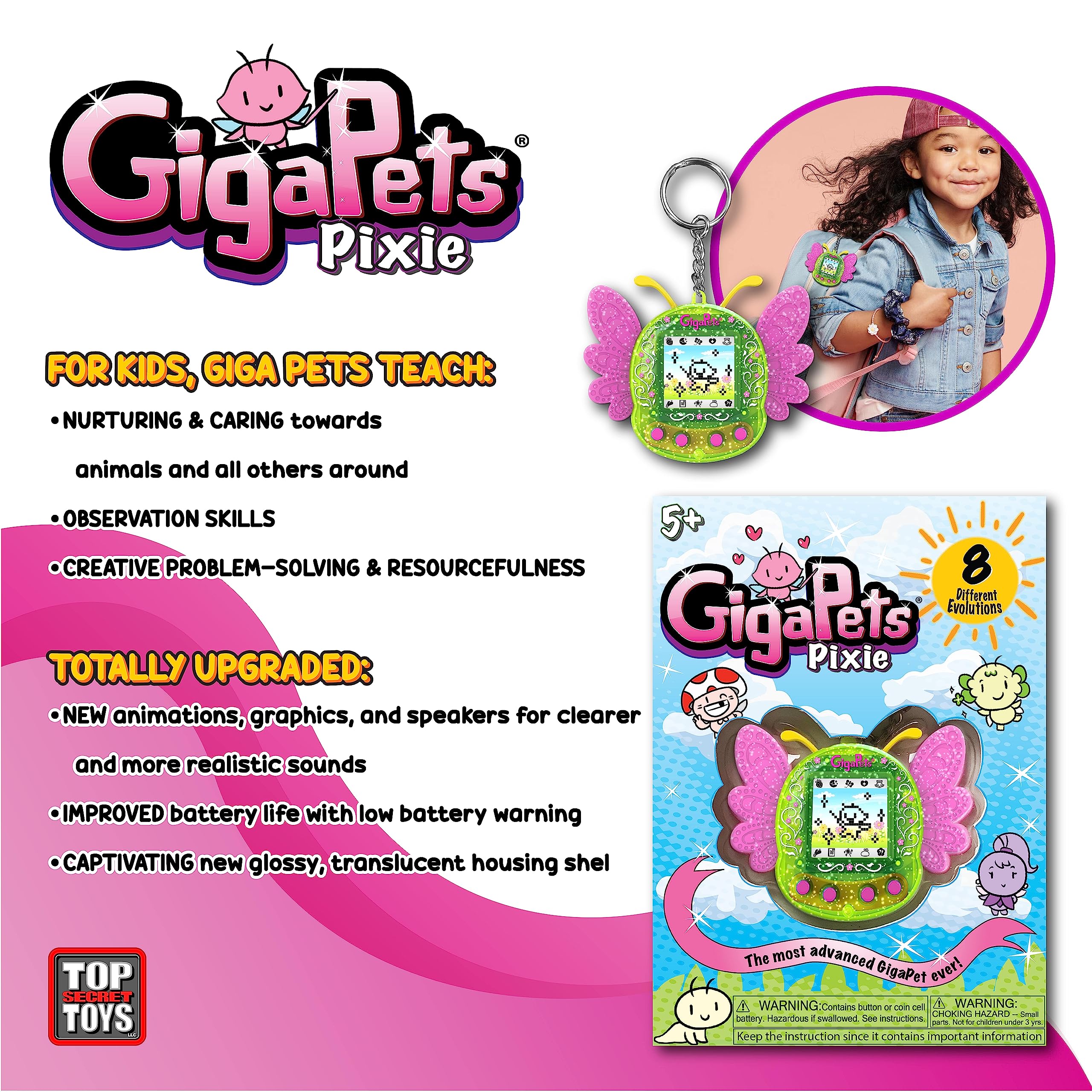 Mua Giga Pets Pixie Virtual Pet Electronic Toy (Green), Upgraded ...