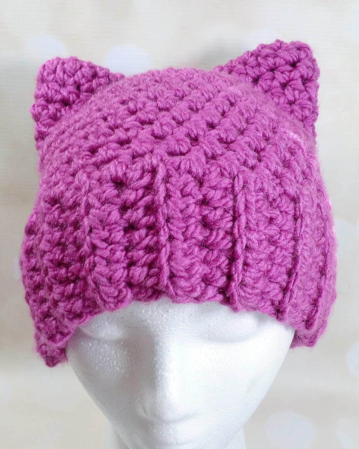 Amazon.com: Pussy cat hat project - ADULT SIZE - PINK - Handmade by ...