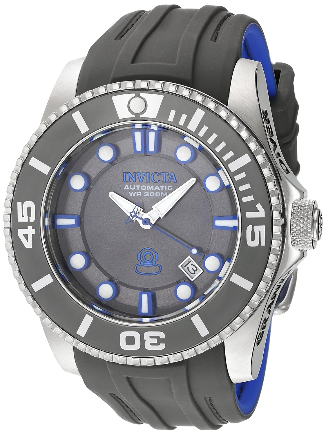 Invicta Men's Analogue Automatic-self-Wind Watch with Silicone Strap ...