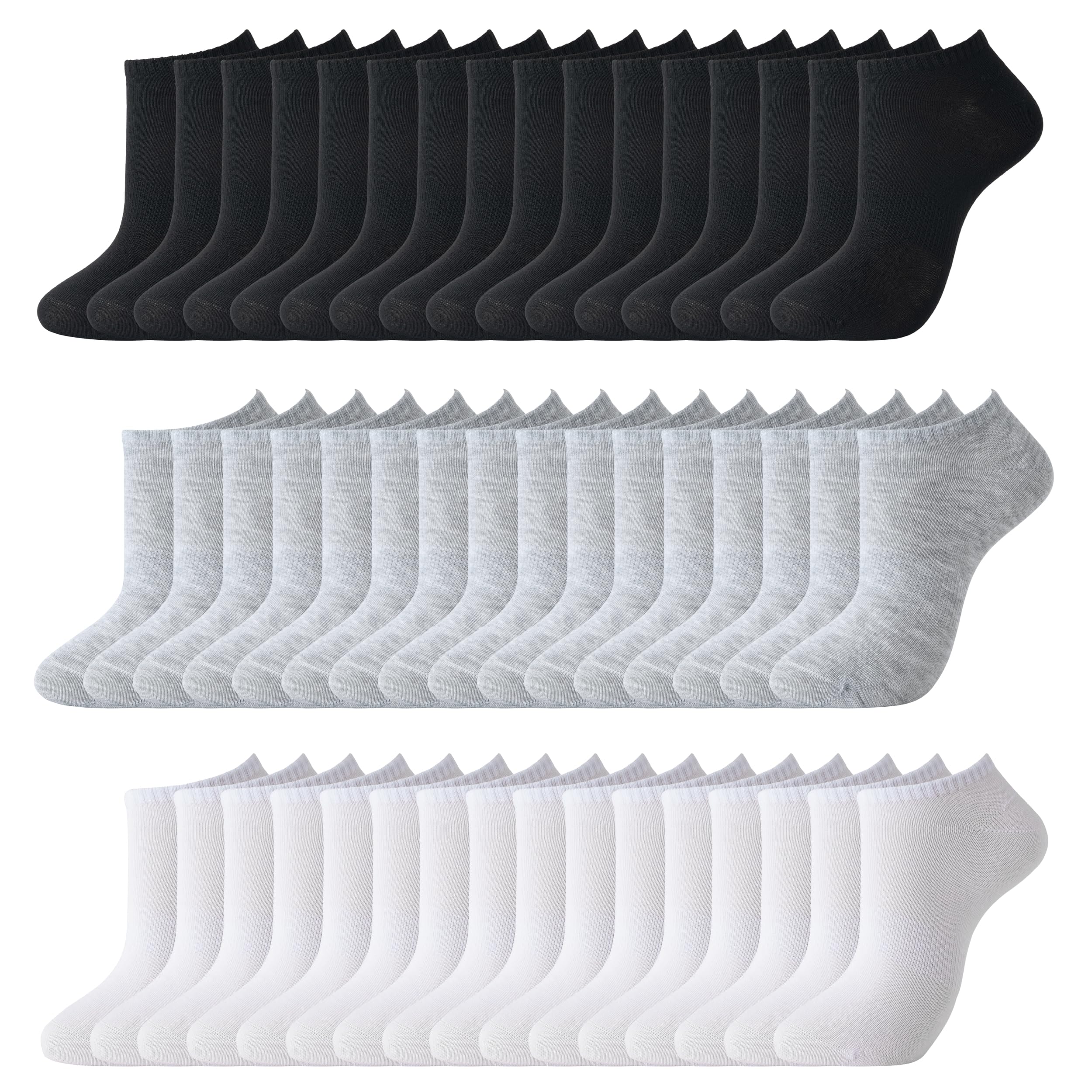 24 Pairs No-Show Socks with Arch Support Ankle Socks Lightweight ...