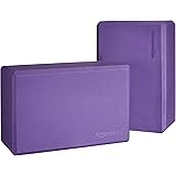 Amazon.com : Amazon Basics Foam Yoga Blocks, 4 x 9 x 6 Inches, Purple ...