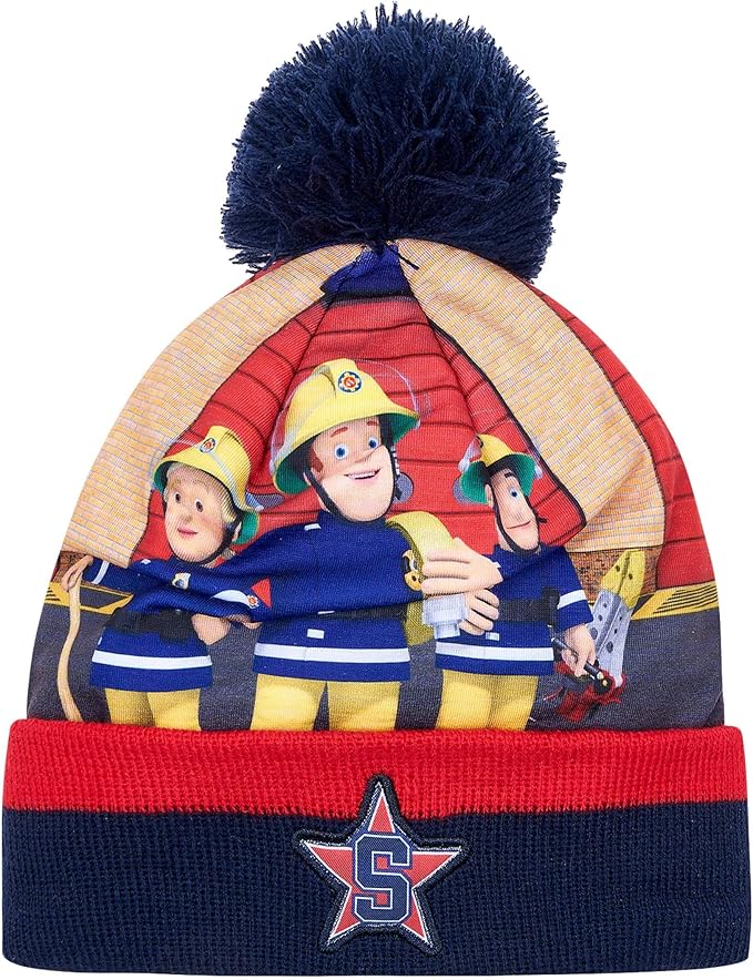 Fireman Sam Knit hat navy blue (54 cm): Amazon.co.uk: Clothing