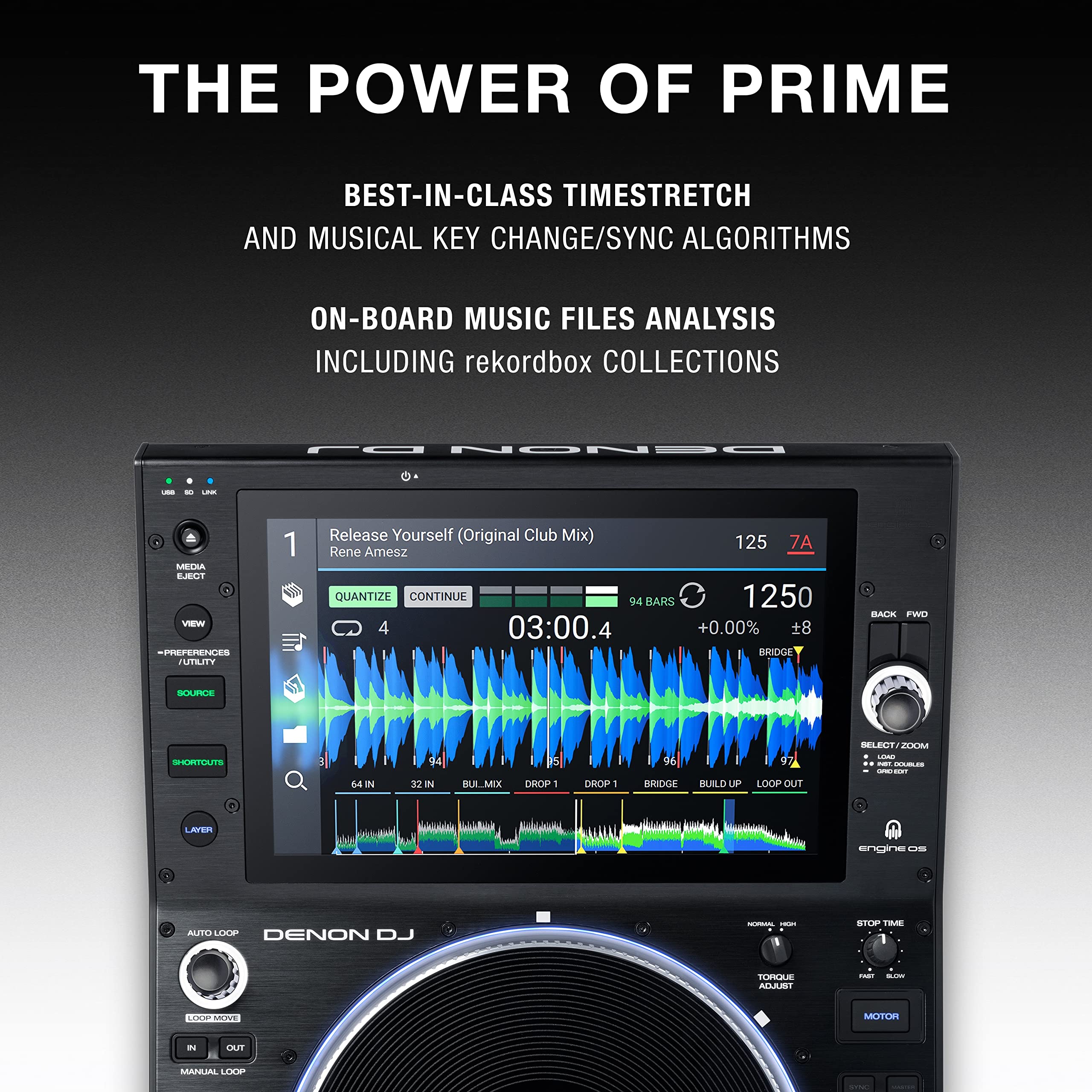 Denon DJ SC6000M Prime –Standalone DJ Media Player con plato motorizado ...