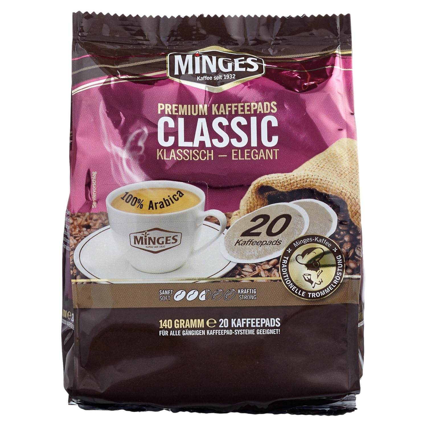Minges Kaffeepads Classic, 20 Kaffeepads, 140g: Amazon.de: Lebensmittel ...