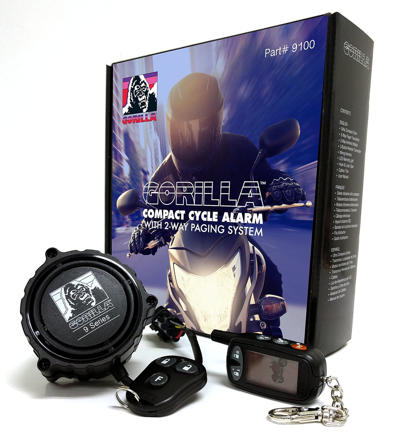 Gorilla 9100 Motorcycle Alarm with 2-Way Paging System: Amazon.in ...