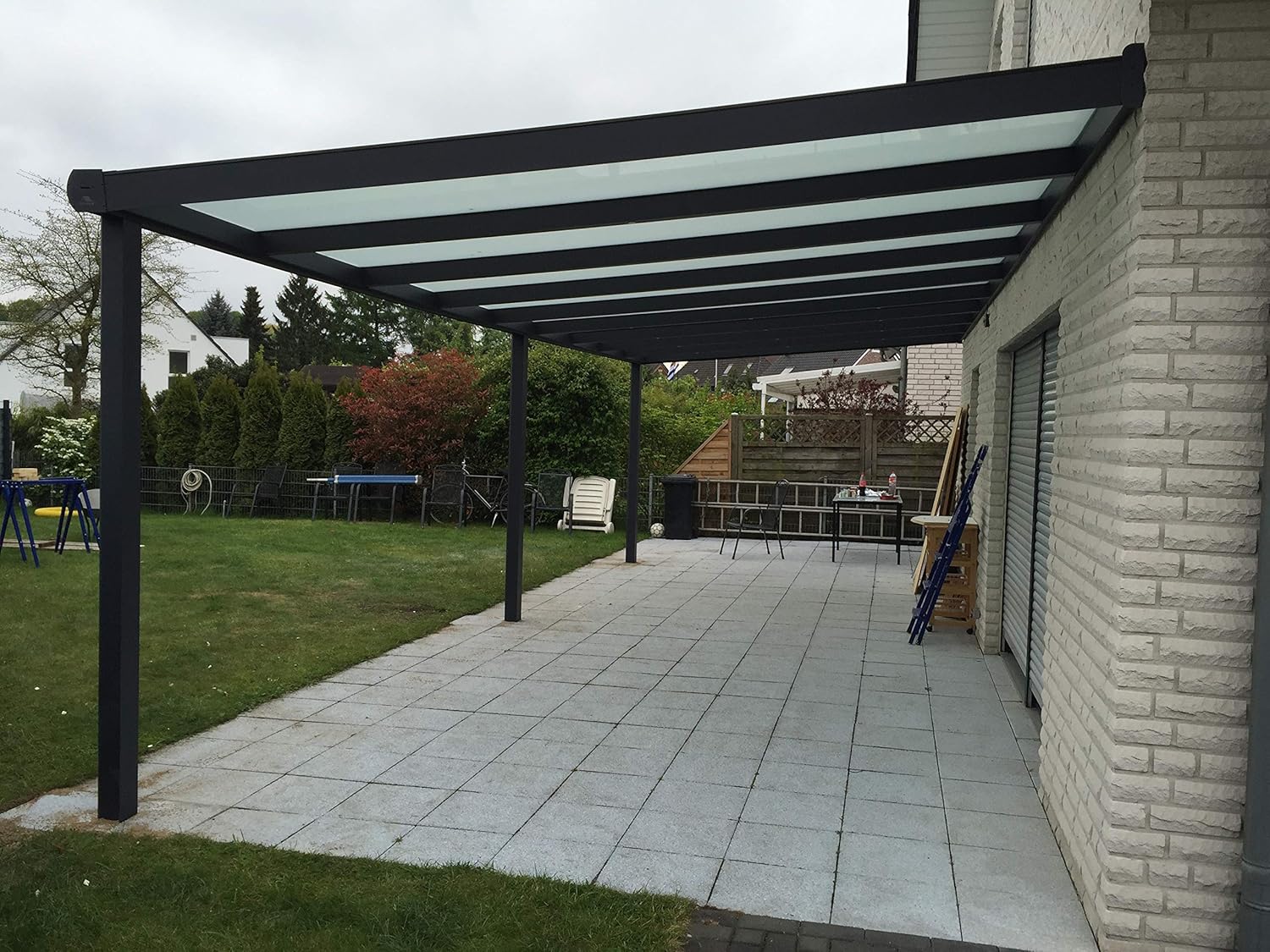 Ecoline Terrace Canopy Aluminium 5.06 m x 3.00 m W x D: Amazon.co.uk ...