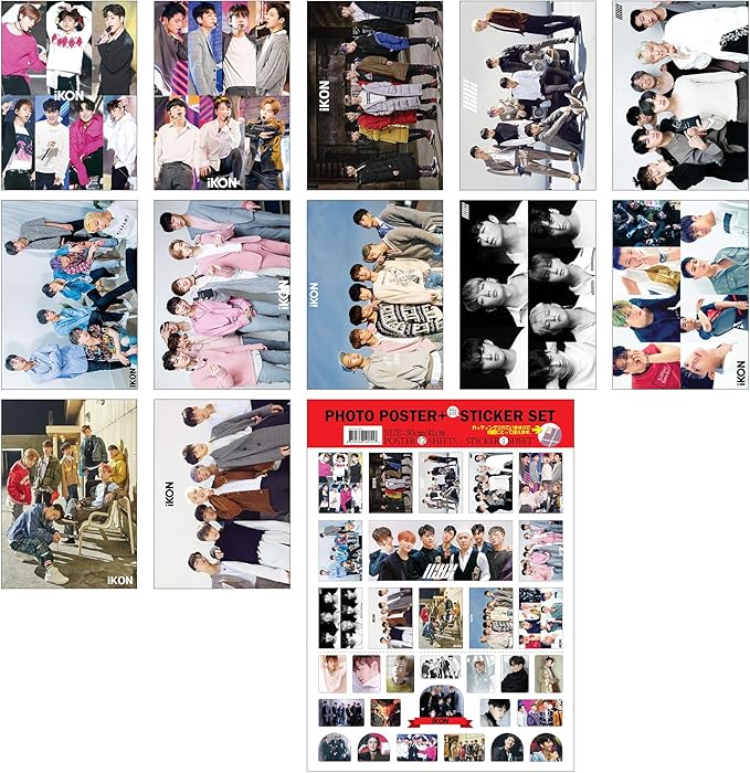 Amazon.com: K-POP Idol Group 2020 New 12 Poster + 1 Sticker Set (All A3 ...