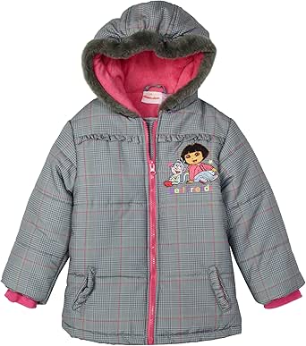 Amazon.com: Dora The Explorer Little Girls' Dora Coat, Grey, 6X ...