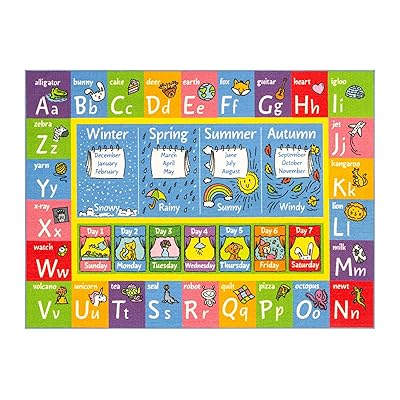 Educational ABC Alphabet Seasons Months Days Rug Nepal | Ubuy