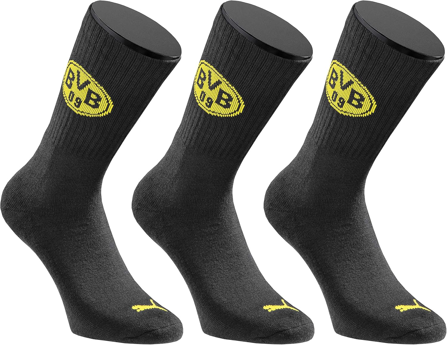 PUMA Socken BVB Borussia Dortmund 3 Paar Pack - Black - Gr. 43-46: Amazon.de: Bekleidung
