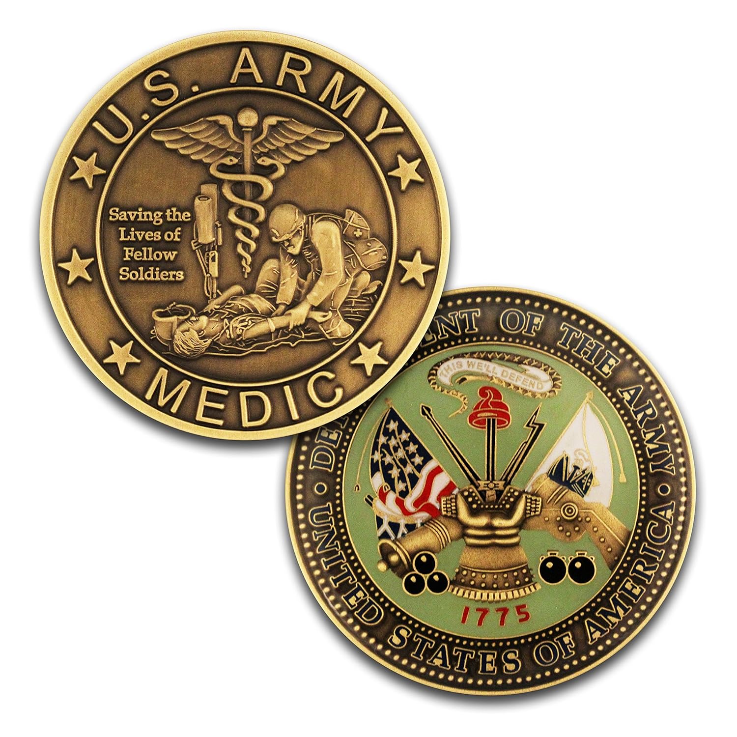 Amazon.com: Army Medic Challenge Coin, Unreal 3D US Army Military Coin ...