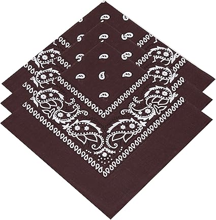3 Unisex Brown Bandanas : Amazon.co.uk: Clothing