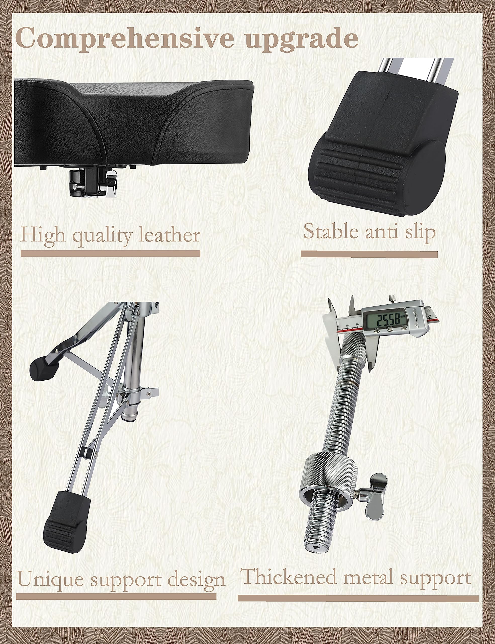 Mua Liscym Drum Throne, Padded Seat Height Adjustable Drum Stool ...