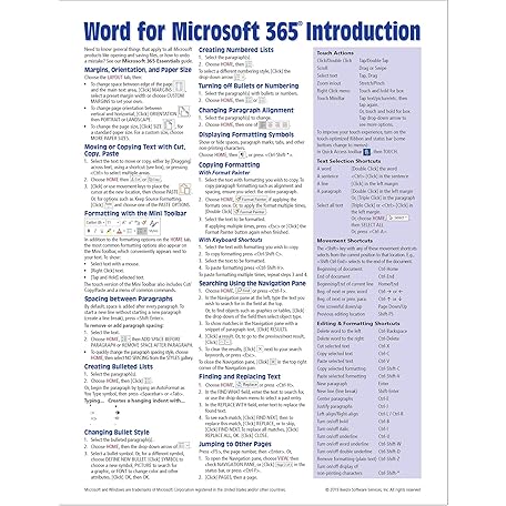 Mua Word for Microsoft 365 (Office 365) Introduction Quick Reference Guide - Windows Version ...