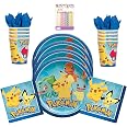 Amazon.com: Pokémon Party Supplies Pack Serves 16: Dinner Plates ...