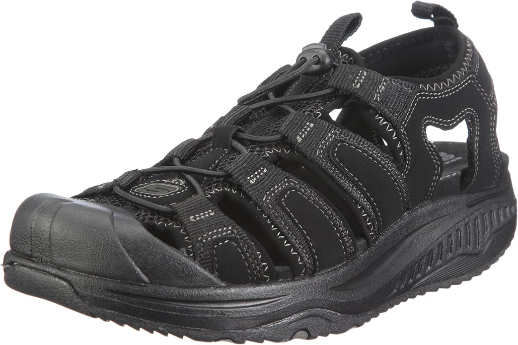 Skechers Men's Shape-ups Unwind Sandal Black UK 10: Amazon.co.uk: Shoes ...