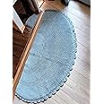 Amazon.com: KEMA Half Circle Bohemian Bathroom Rug with Handwoven ...