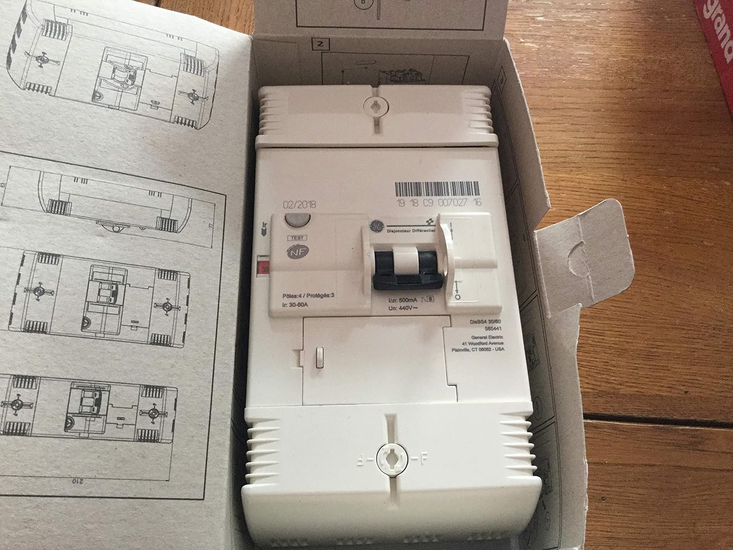 General Electric 585441 - Disjoncteur de branchement EDF - 500mA - 30 ...