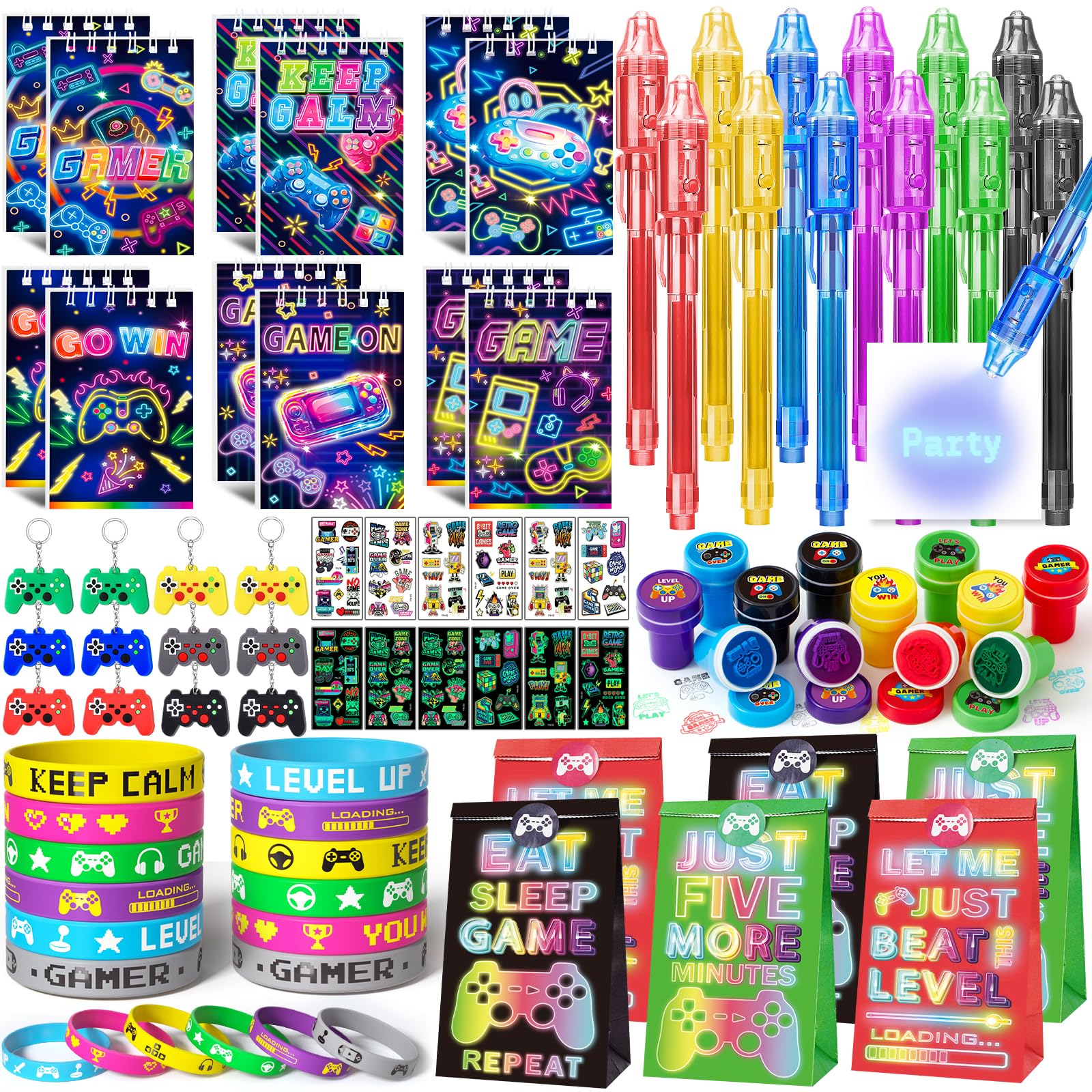 SNLN Video Game Party Favors Gamer Birthday Supplies Kids Notebook Bags ...