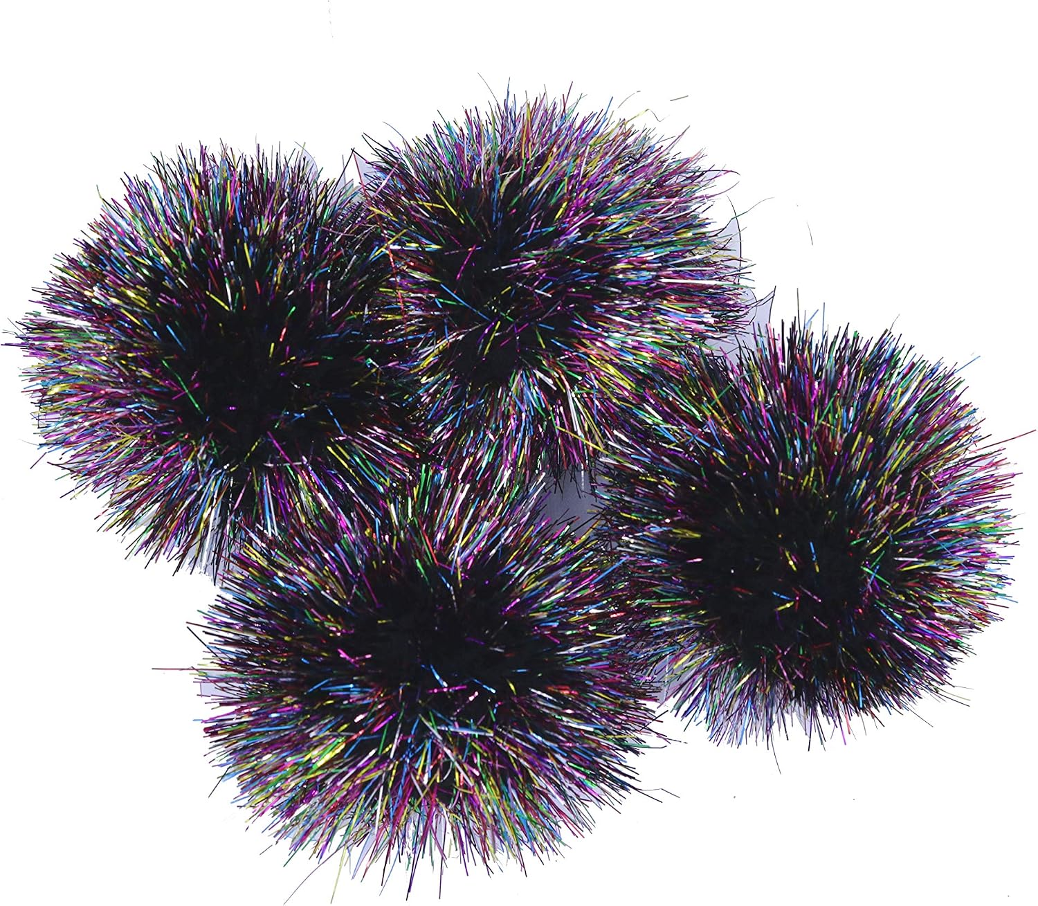Amazon.com: YYCRAFT 15pcs Jumbo Glitter Tinsel Pom Poms Sparkle Balls ...