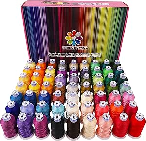Embroidery Thread Kit (63 Colors/550 Yards Per Spool Cone) | Polyester ...
