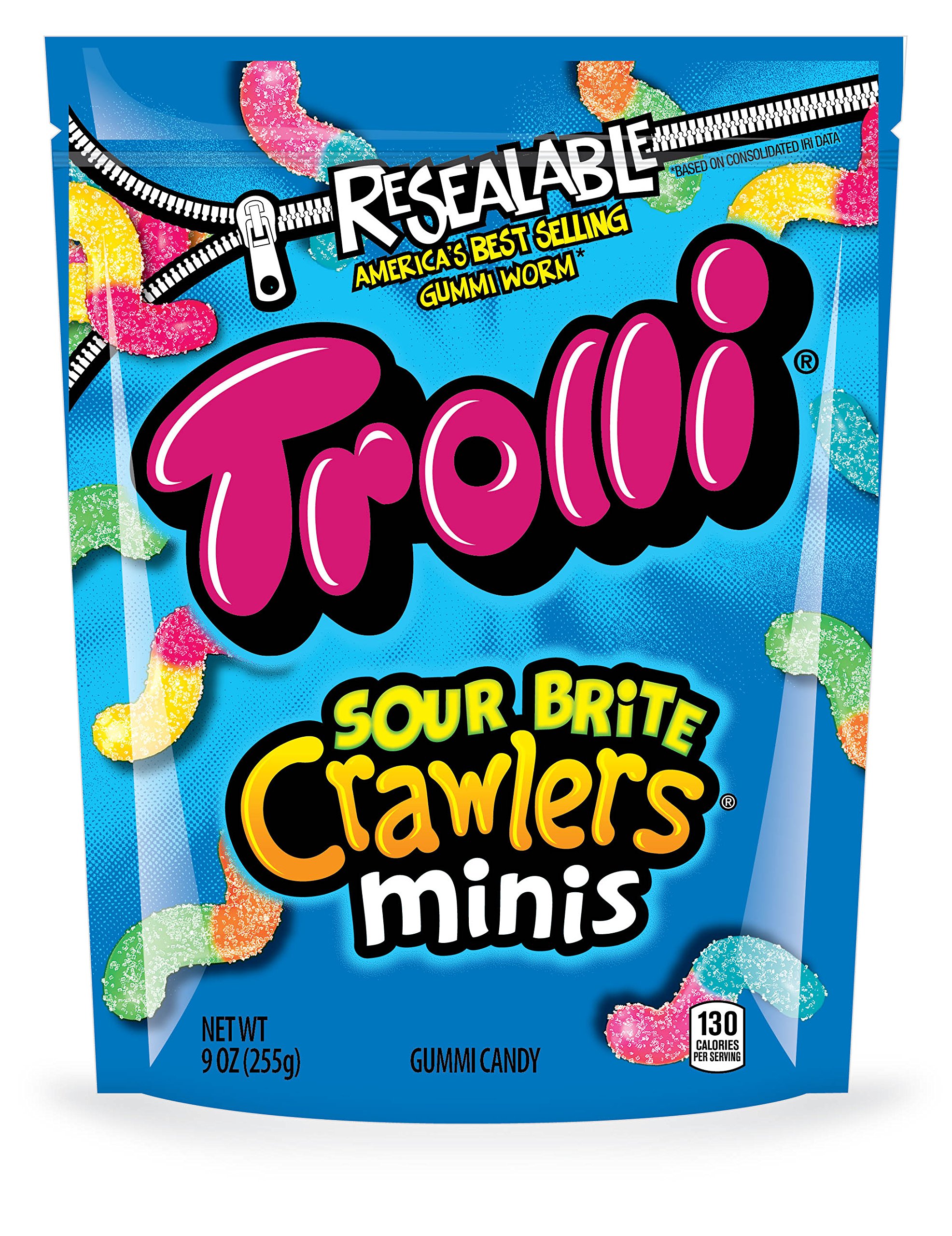 Amazon.com : Trolli Sour Brite Crawlers Minis, Tropical, 9 Ounce, Pack ...