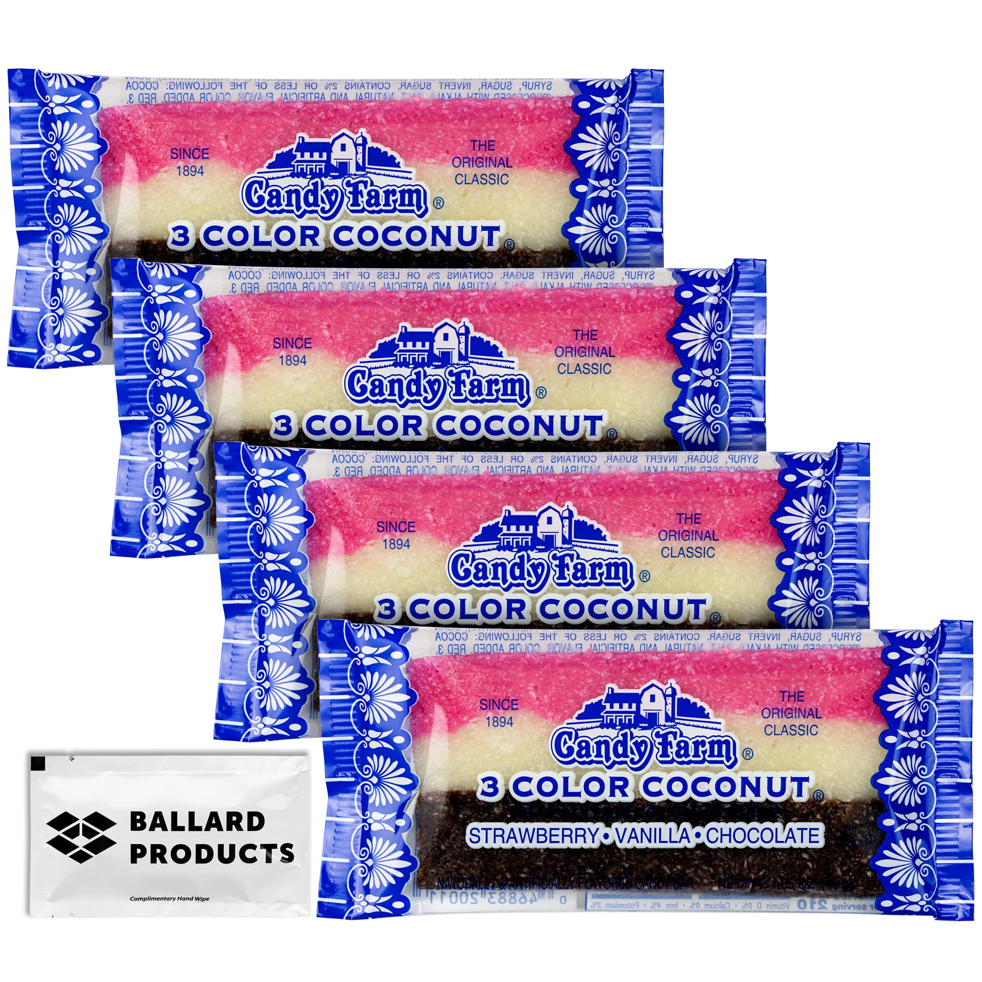 Mua Candy Farm Neapolitan Coconut Candy Slices - 4 Bars of Nostalgic ...