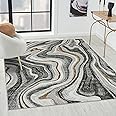 Amazon.com: LUXE WEAVERS Marble Patterned Abstract Swirl Gray 9x12 Area ...
