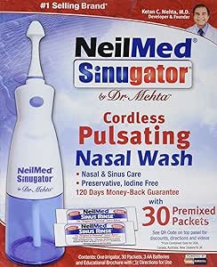 Amazon.com: NeilMed Sinugator Cordless Pulsating Nasal Wash with 30 ...